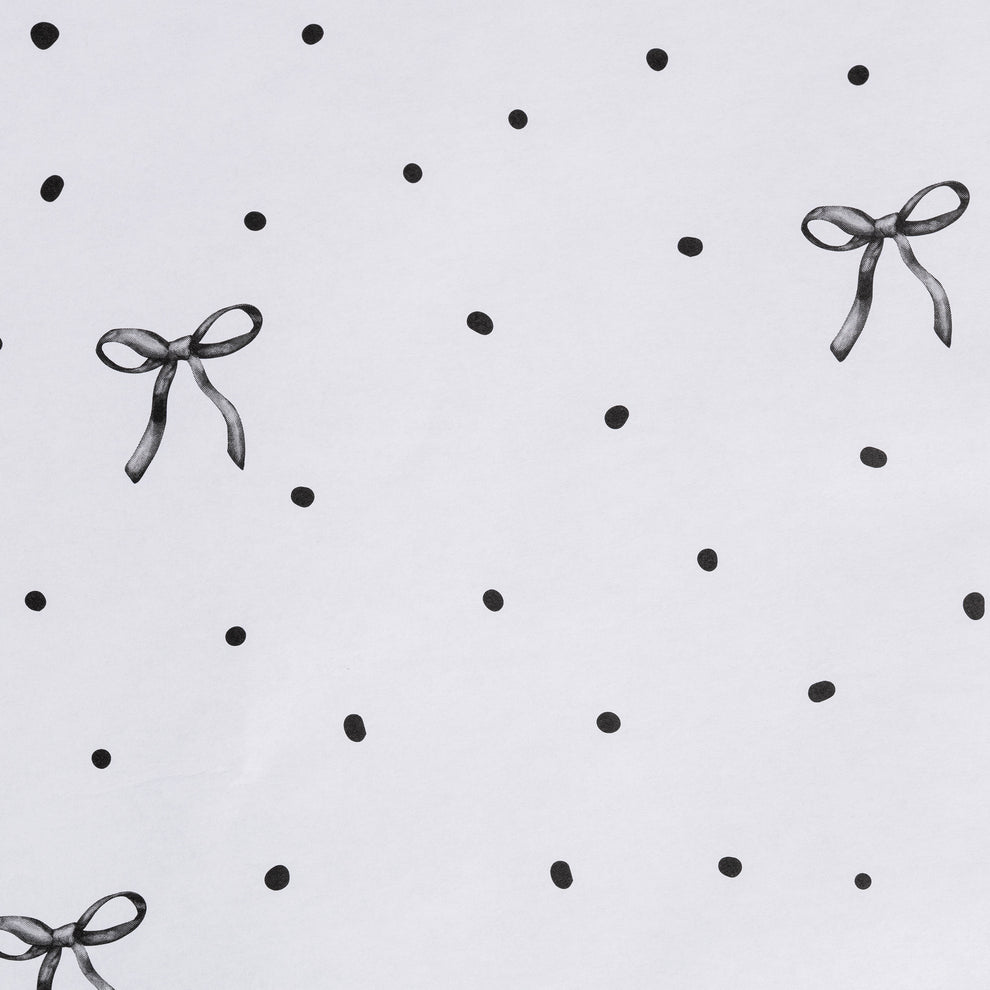 Black Bow & Polka Dot Bulletin Board Paper Roll – Schoolgirl Style