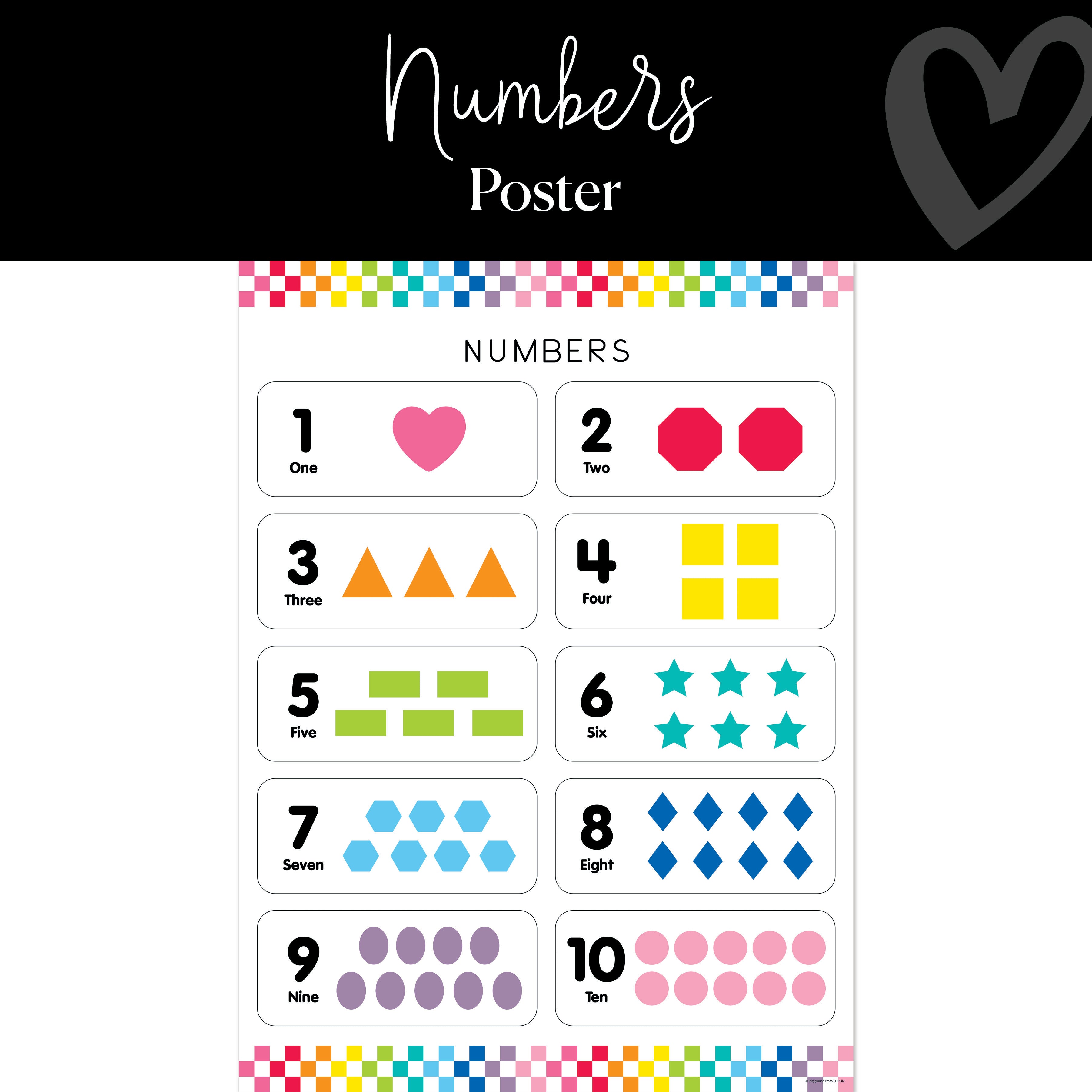 Numbers | Classroom Posters | Rainbow Classroom Decor | Schoolgirl Sty ...