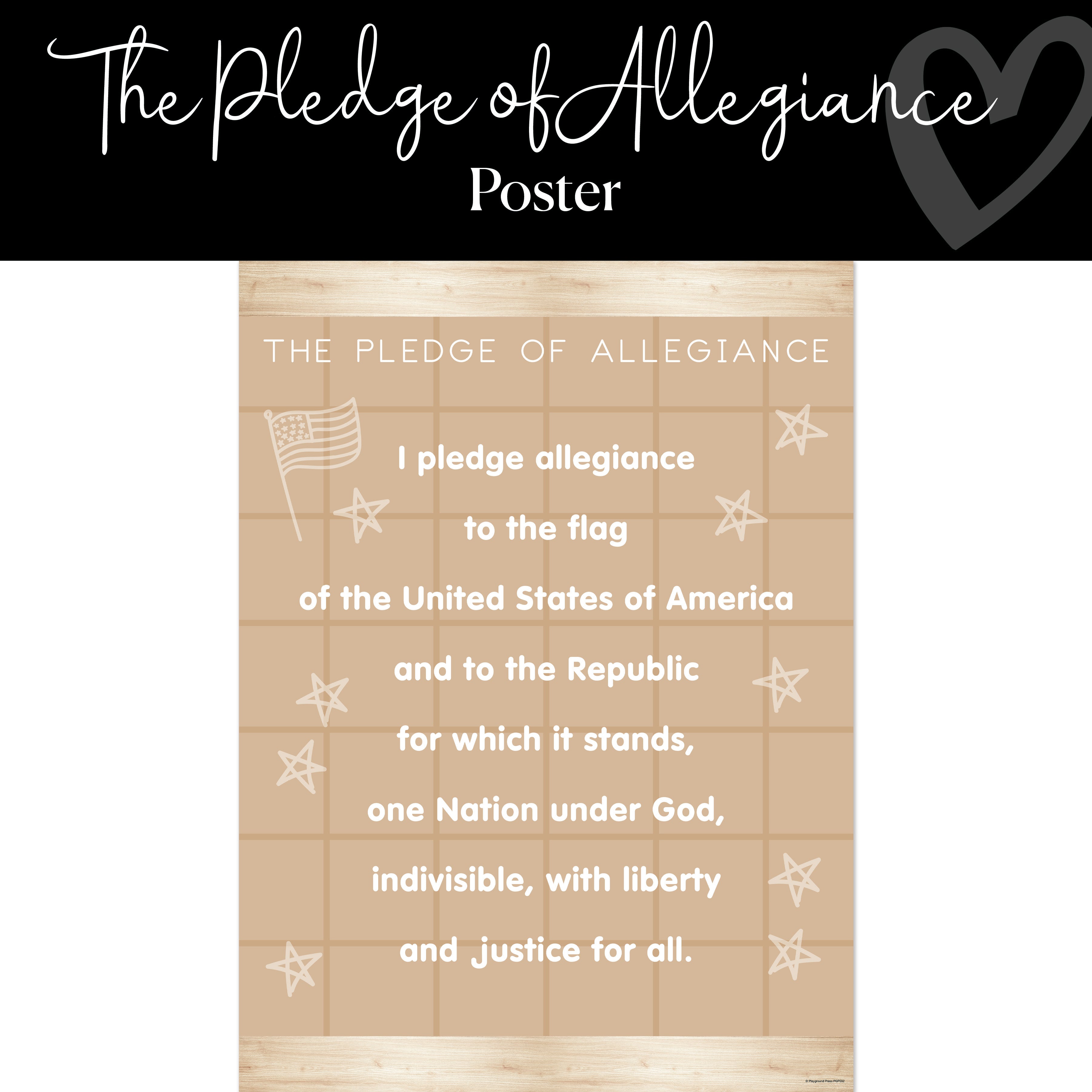 Pledge of Allegiance | Classroom Posters | Neutral Classroom Decor | S ...