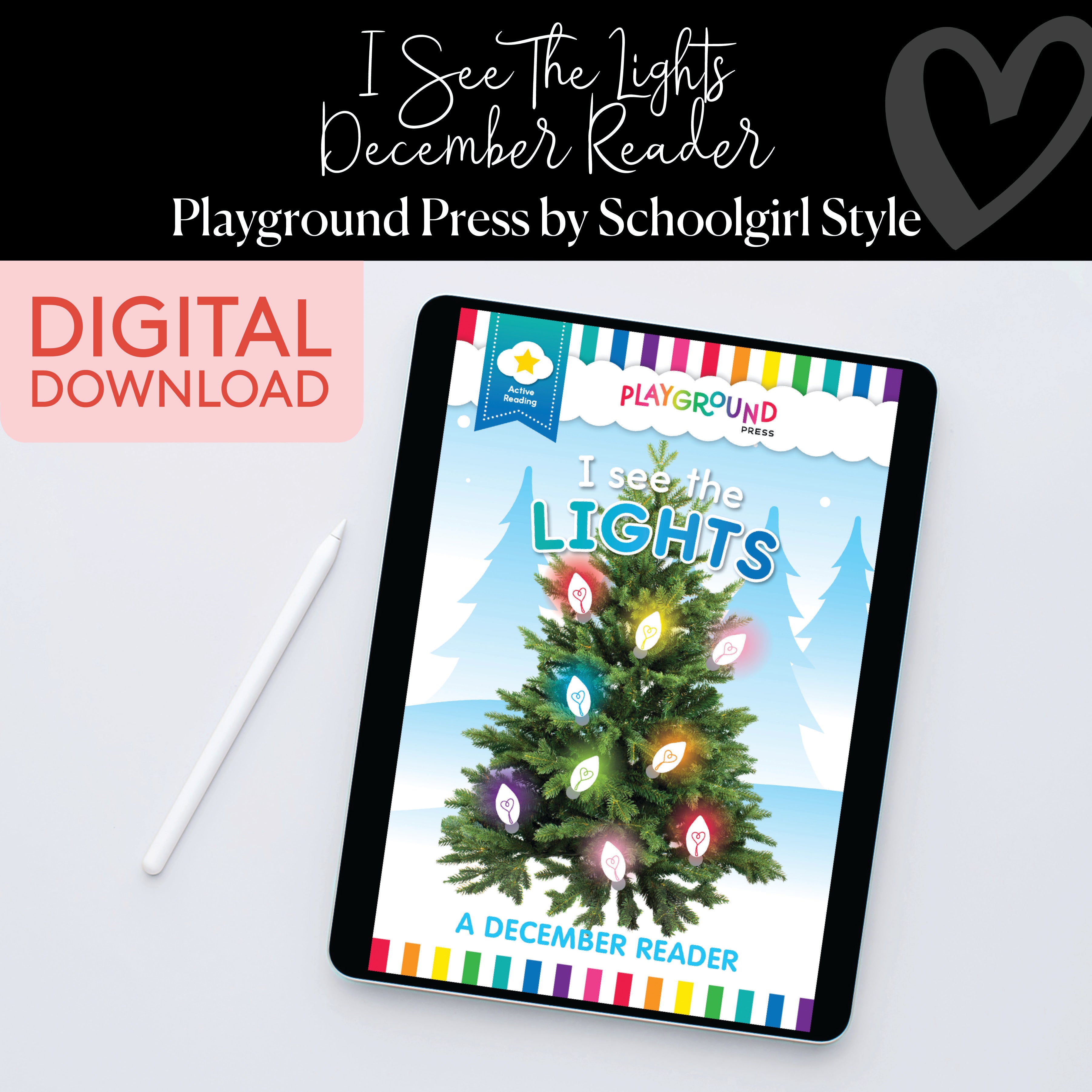 December Reader | I See the Lights | Yellow Reader | Playground Press ...