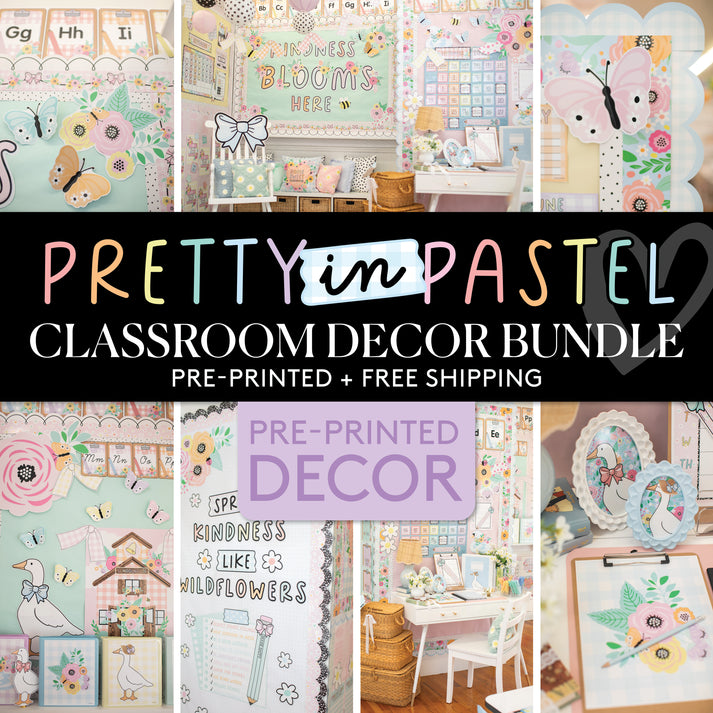 The Pretty in Pastel Collection Pre-Printed Classroom Decor Bundle ...