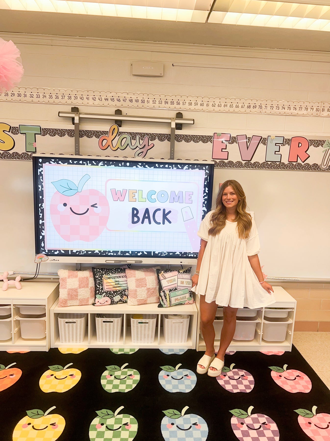 Apple Sit Spots Classroom Rug by Schoolgirl Style