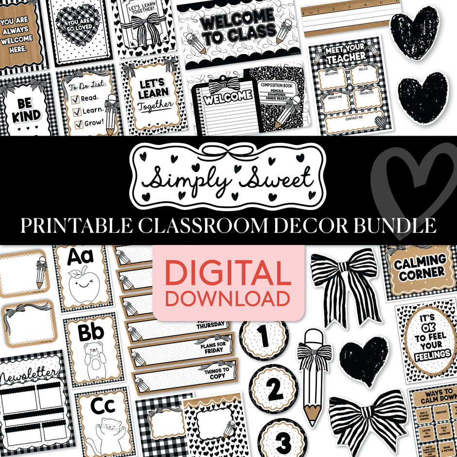 Printable Classroom Decor Bundles – Schoolgirl Style