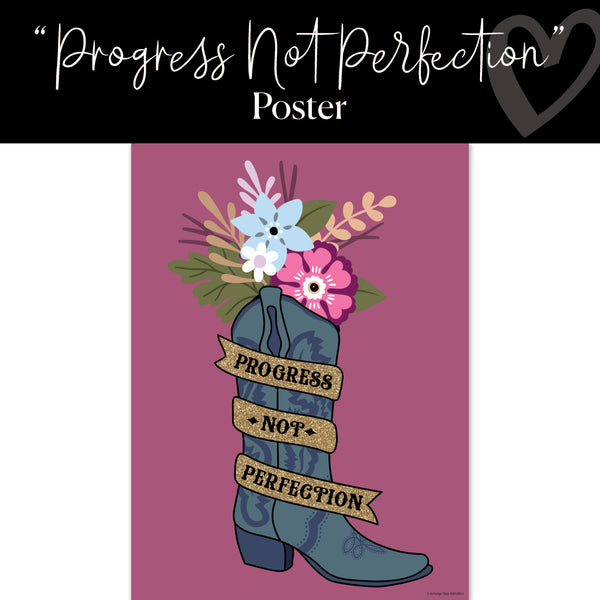 Progress Not Perfection | Classroom Posters | Sparkly Spur | Schoolgir ...