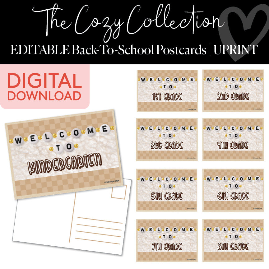Postcards | Cozy | Printable Classroom Decor | Schoolgirl Style