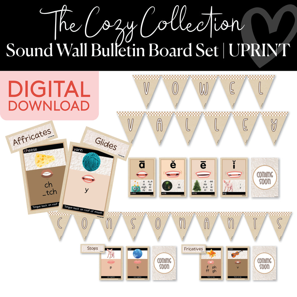 Sound Wall | Cozy | Printable Classroom Decor | Schoolgirl Style