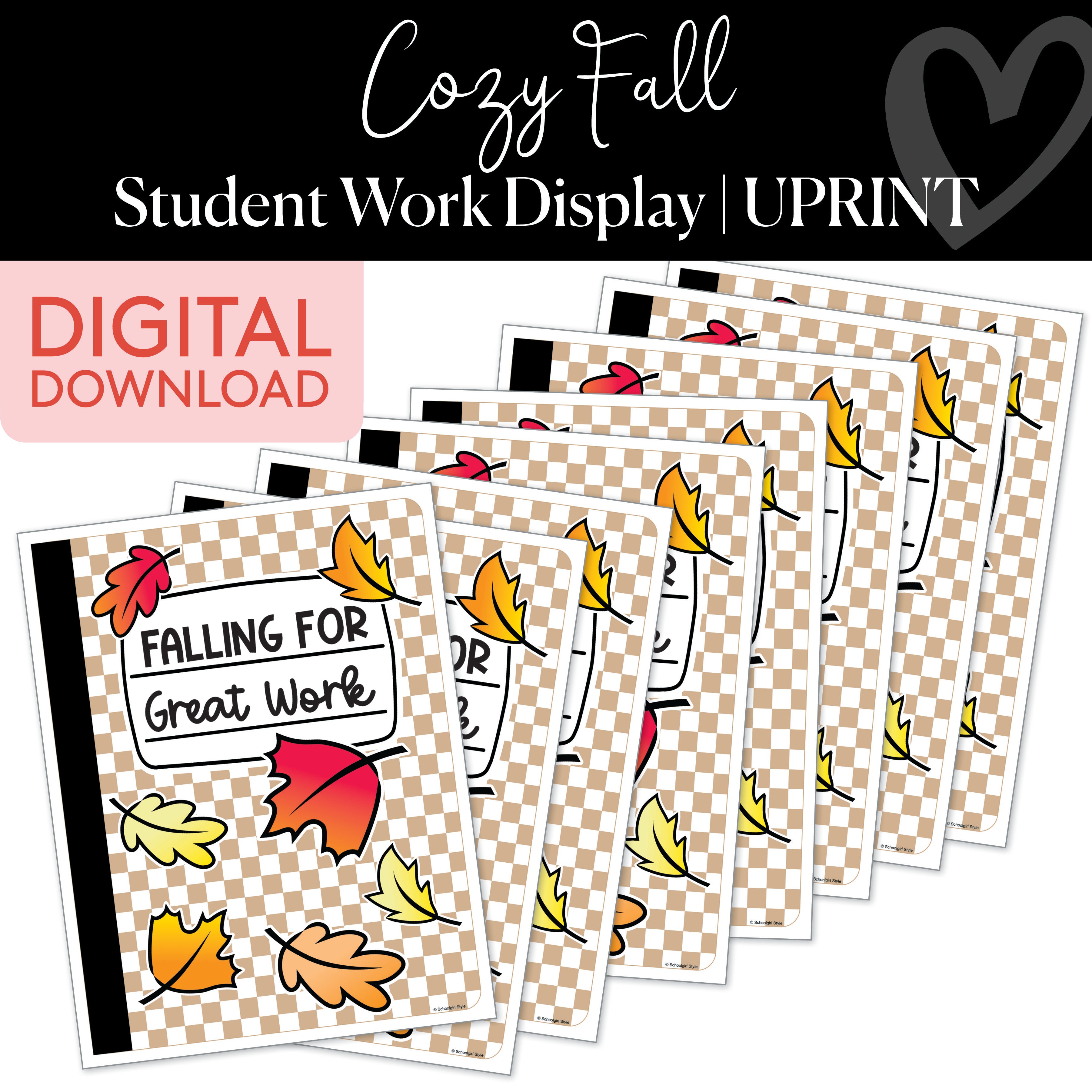 Student Work Displays | Cozy Fall | Printable Classroom Decor | School ...