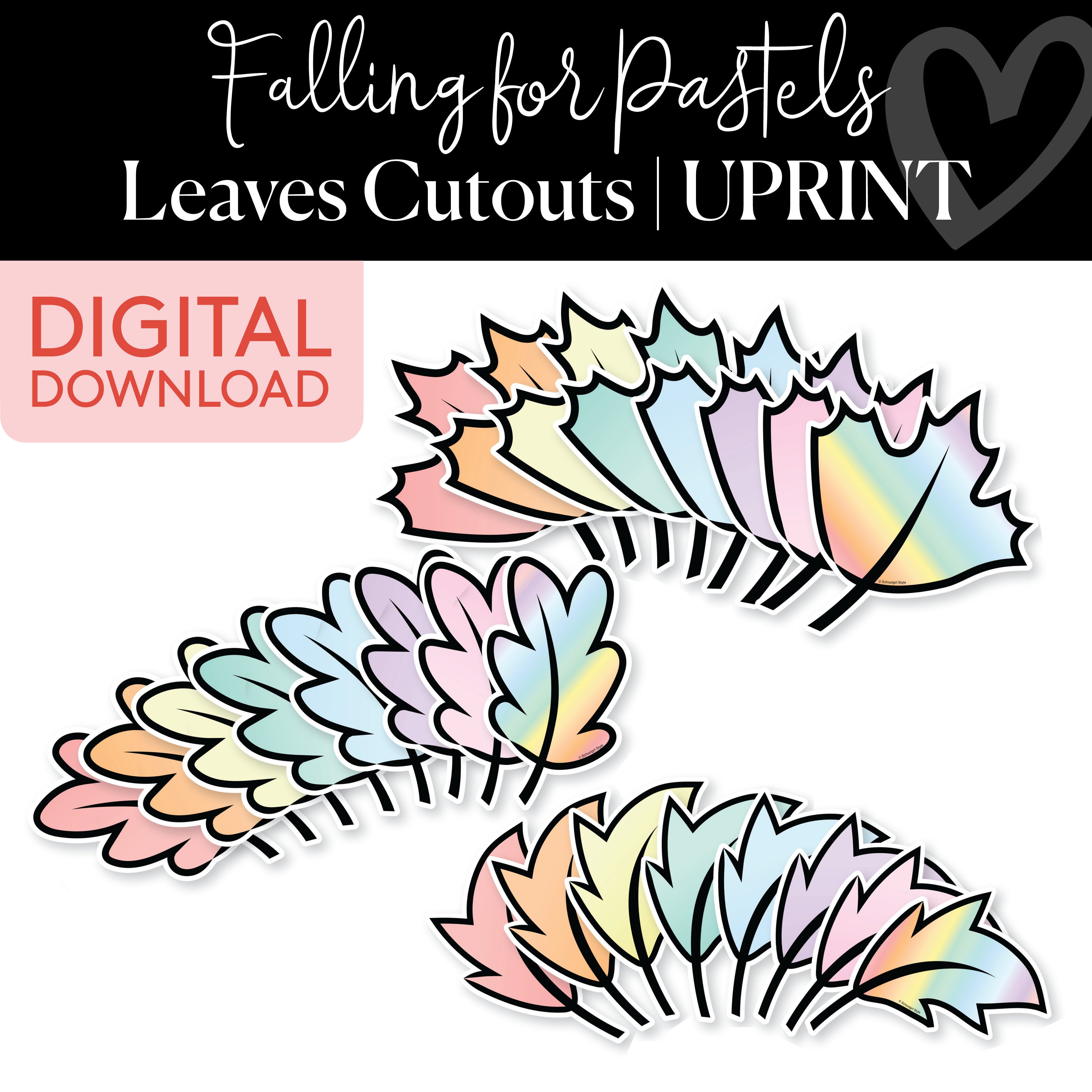 Fall Leaves | Classroom Cut Outs | Fall Pastels | Printable Classroom ...