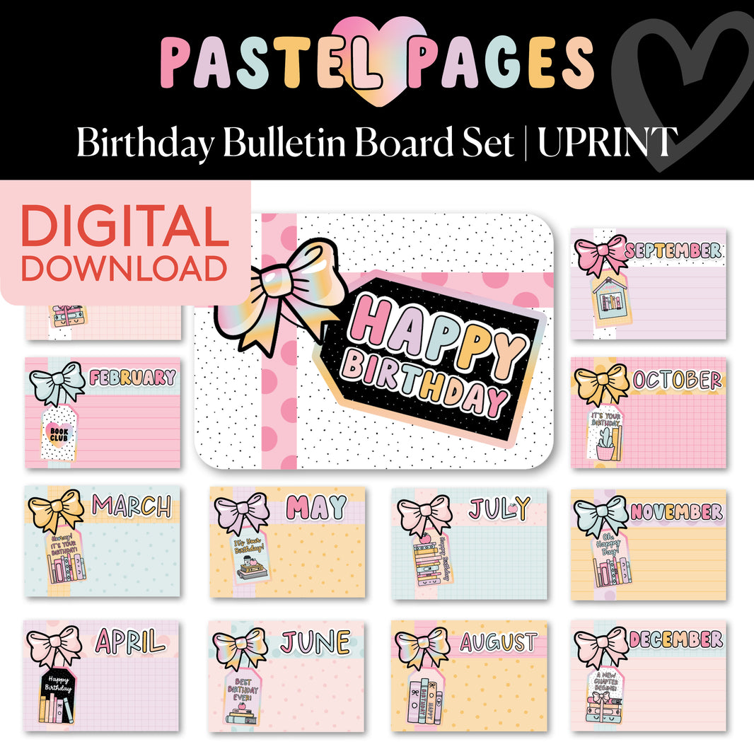 Classroom Birthday Bulletin Board Sets – Schoolgirl Style