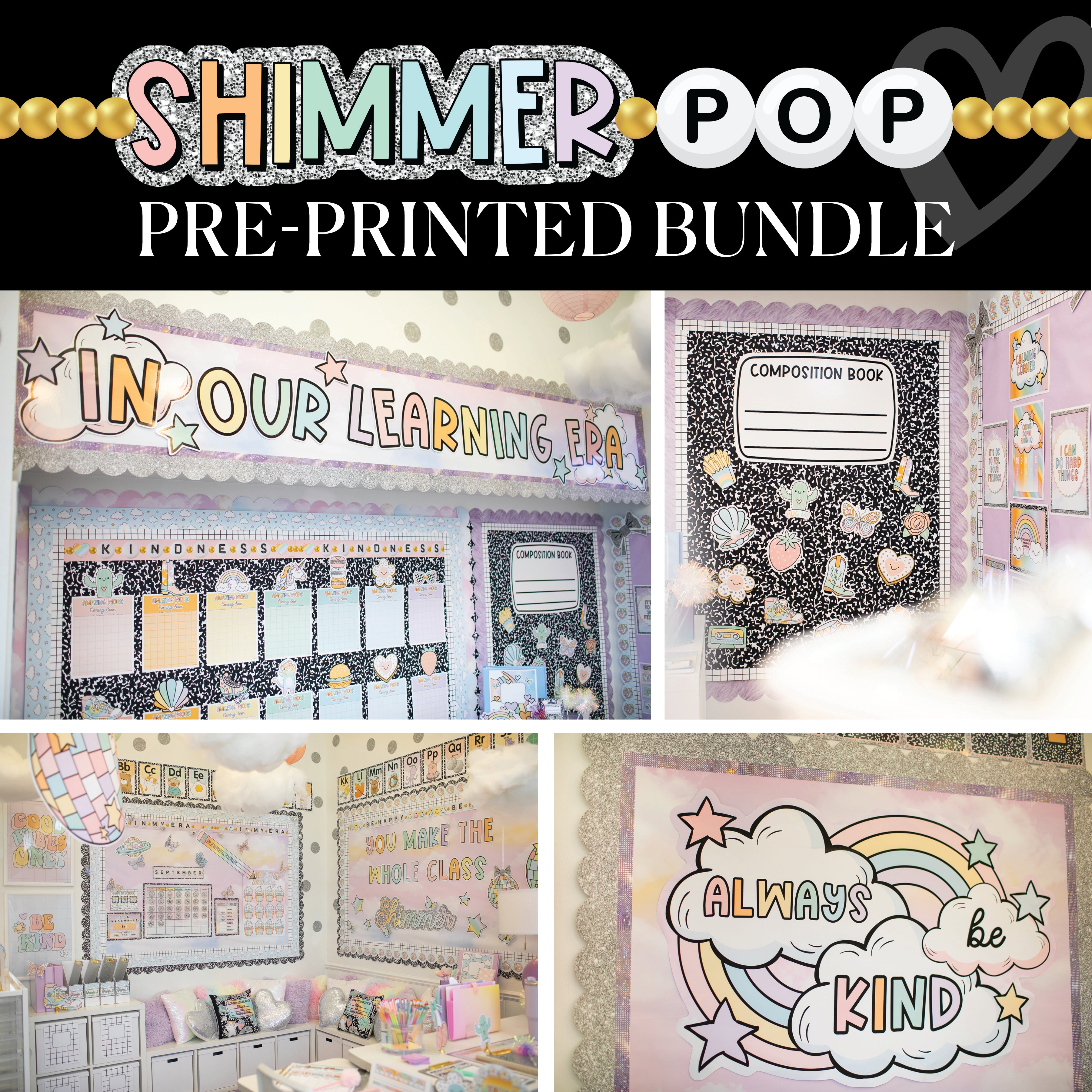 Shimmer Pop | Pre-Printed Classroom Decor Bundle | Decor To Your Door ...