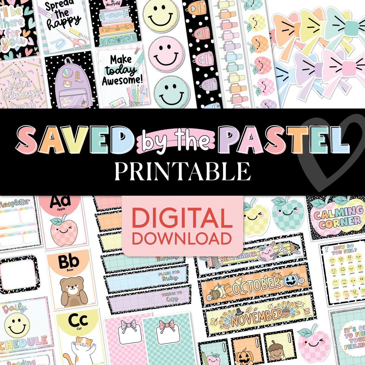 Saved By The Pastel Ultimate Pre-Printed and Printable Classroom Decor ...