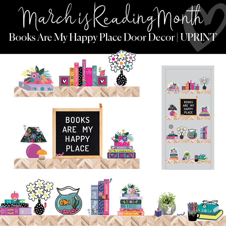 Reading Door Decor & Bulletin Board Set | Reading Month Classroom Deco ...