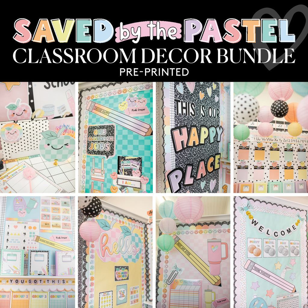 Saved By The Pastel | Pre-Printed Classroom Decor Bundle | Decor To Yo ...