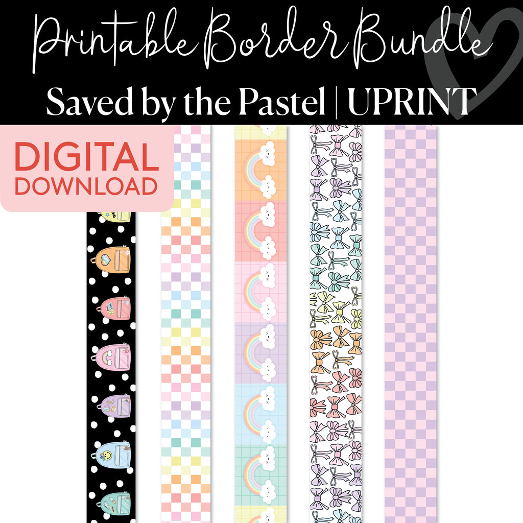 Border Bundle | Saved By The Pastel | Printable Classroom Decor | Scho ...