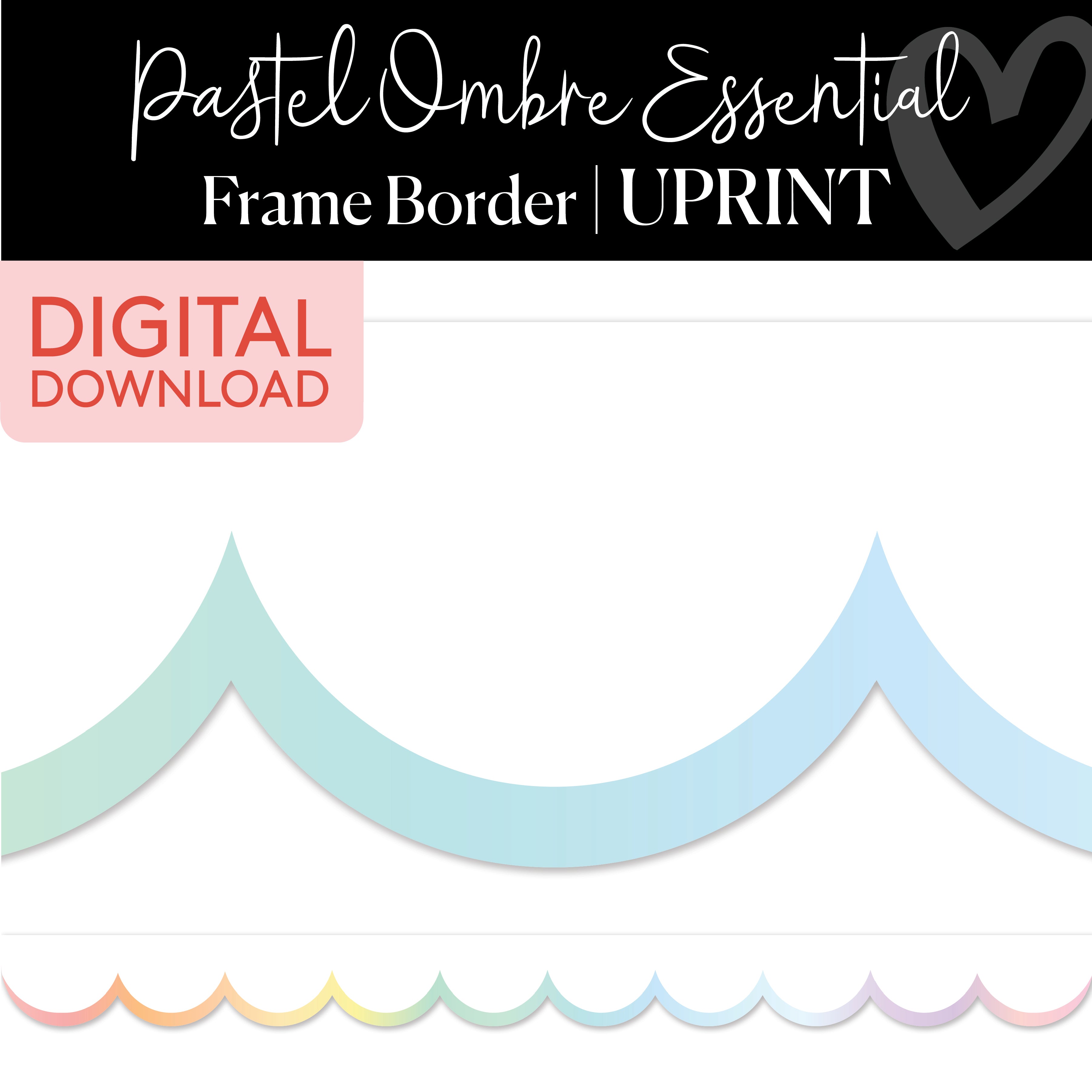 Pastel Ombre | Bulletin Board Borders | Printable Classroom Decor | Sc ...