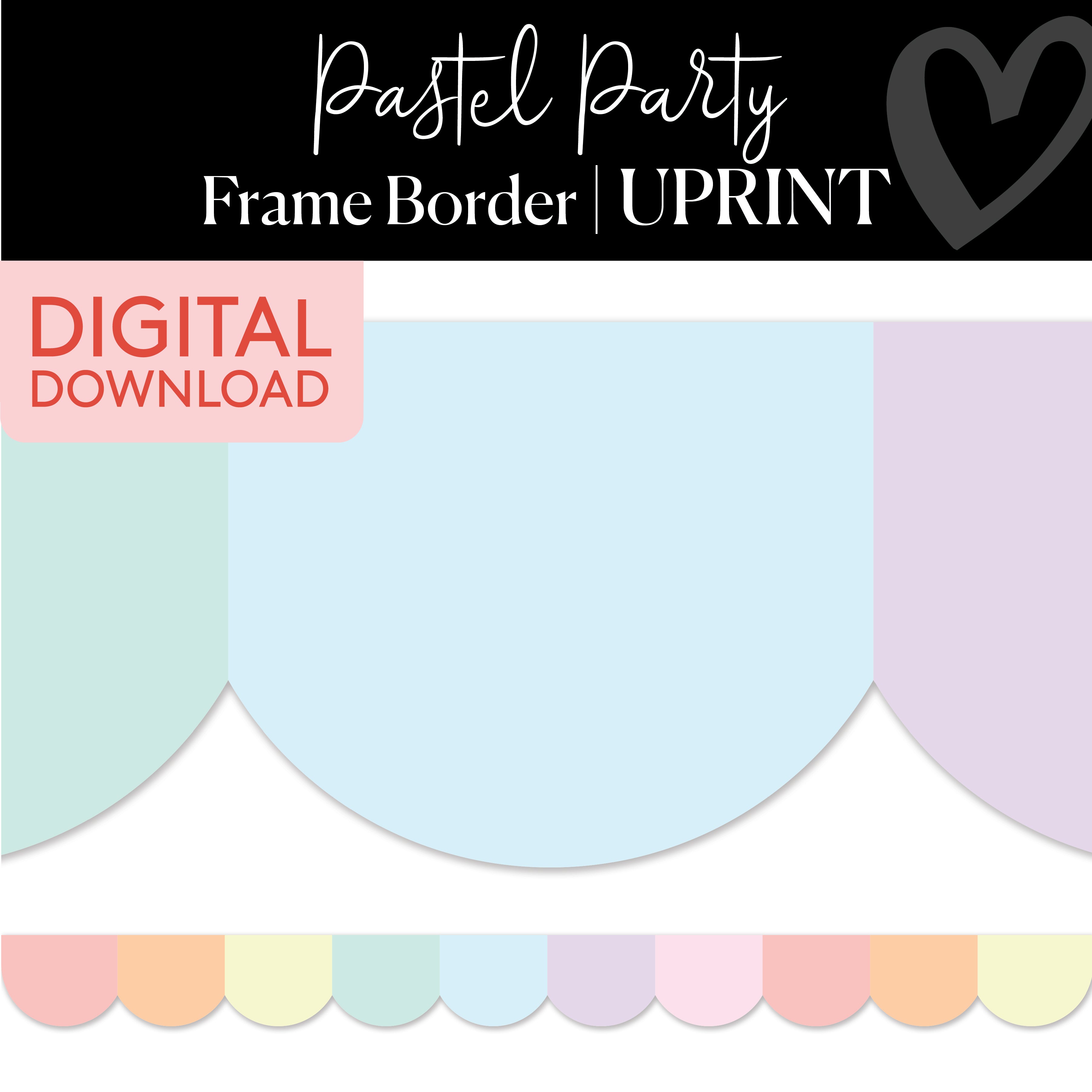 Pastel Party | Bulletin Board Borders | Printable Classroom Decor | Sc ...