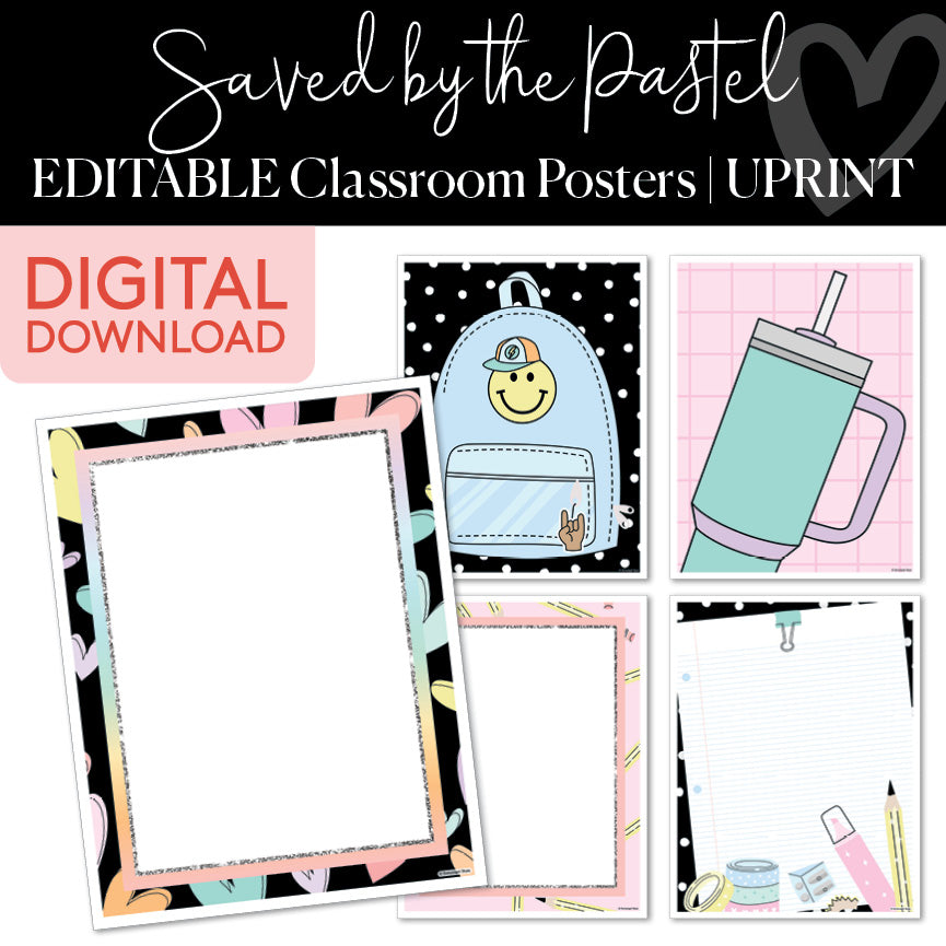 Classroom Posters | Saved By The Pastel | Printable Classroom Decor ...