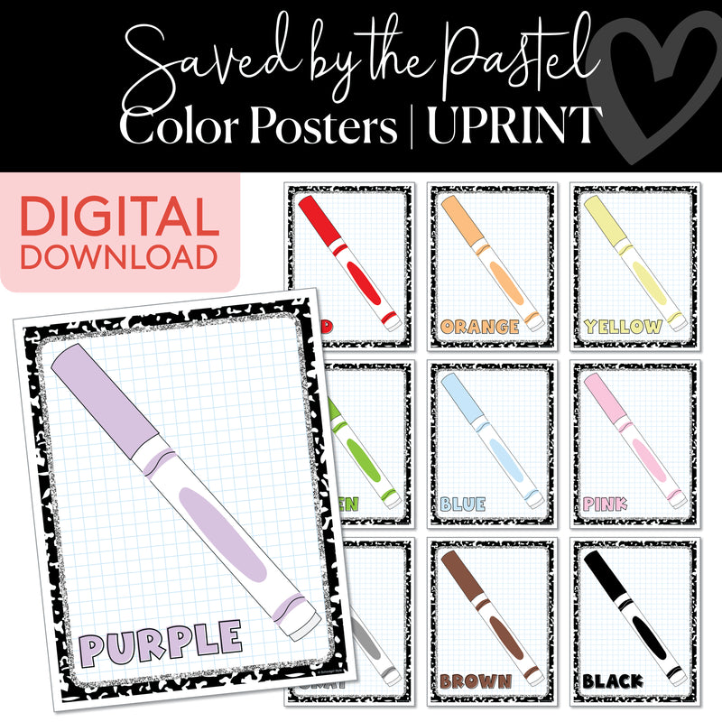 Color Posters | Saved By The Pastel | Printable Classroom Decor | Scho ...