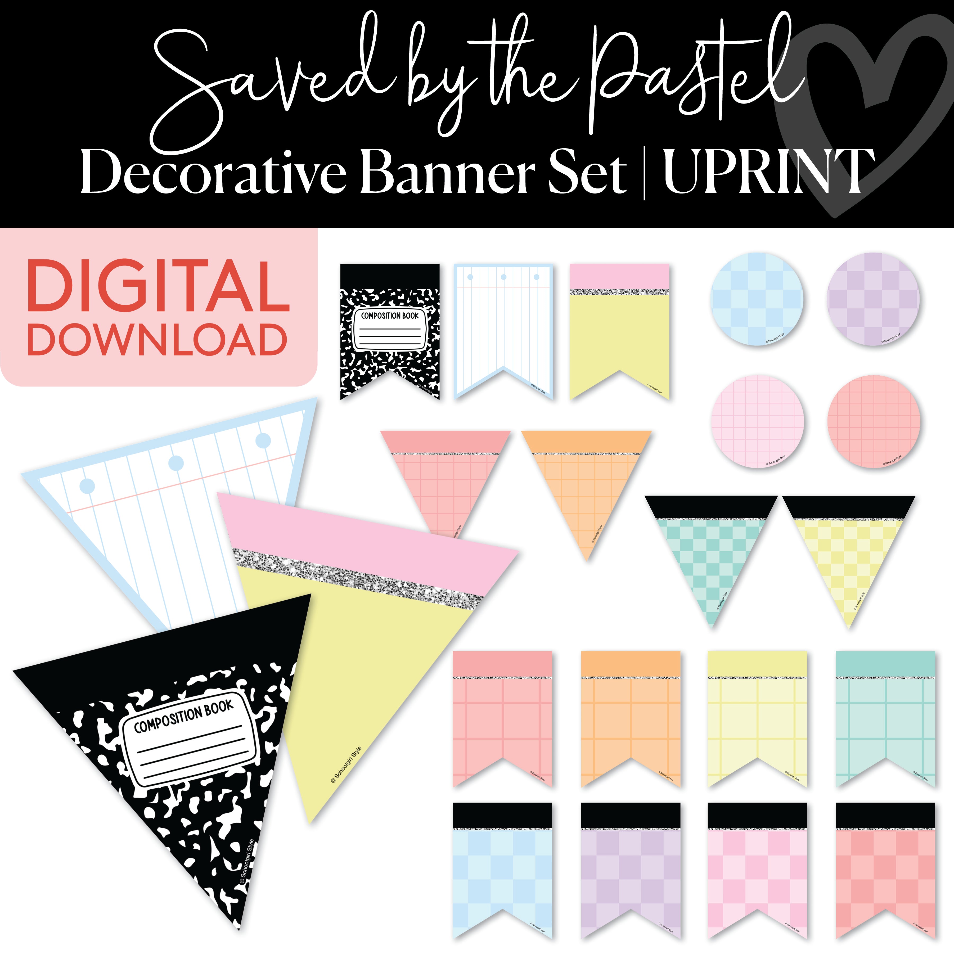 Classroom Banners | Saved By The Pastel | Printable Classroom Decor ...