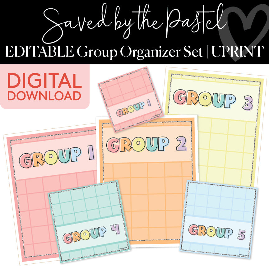 Group Organizer Set | Saved By The Pastel | Printable Classroom Decor ...