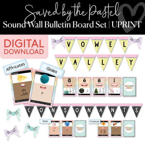 Sound Wall | Saved By The Pastel | Printable Classroom Decor | Schoolg ...