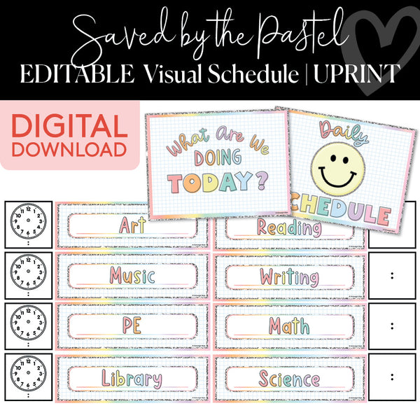 Classroom Daily Schedule | Saved By The Pastel | Printable Classroom D ...