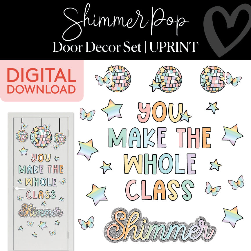 Classroom Door Decorations | Shimmer Pop | Printable Classroom Decor ...