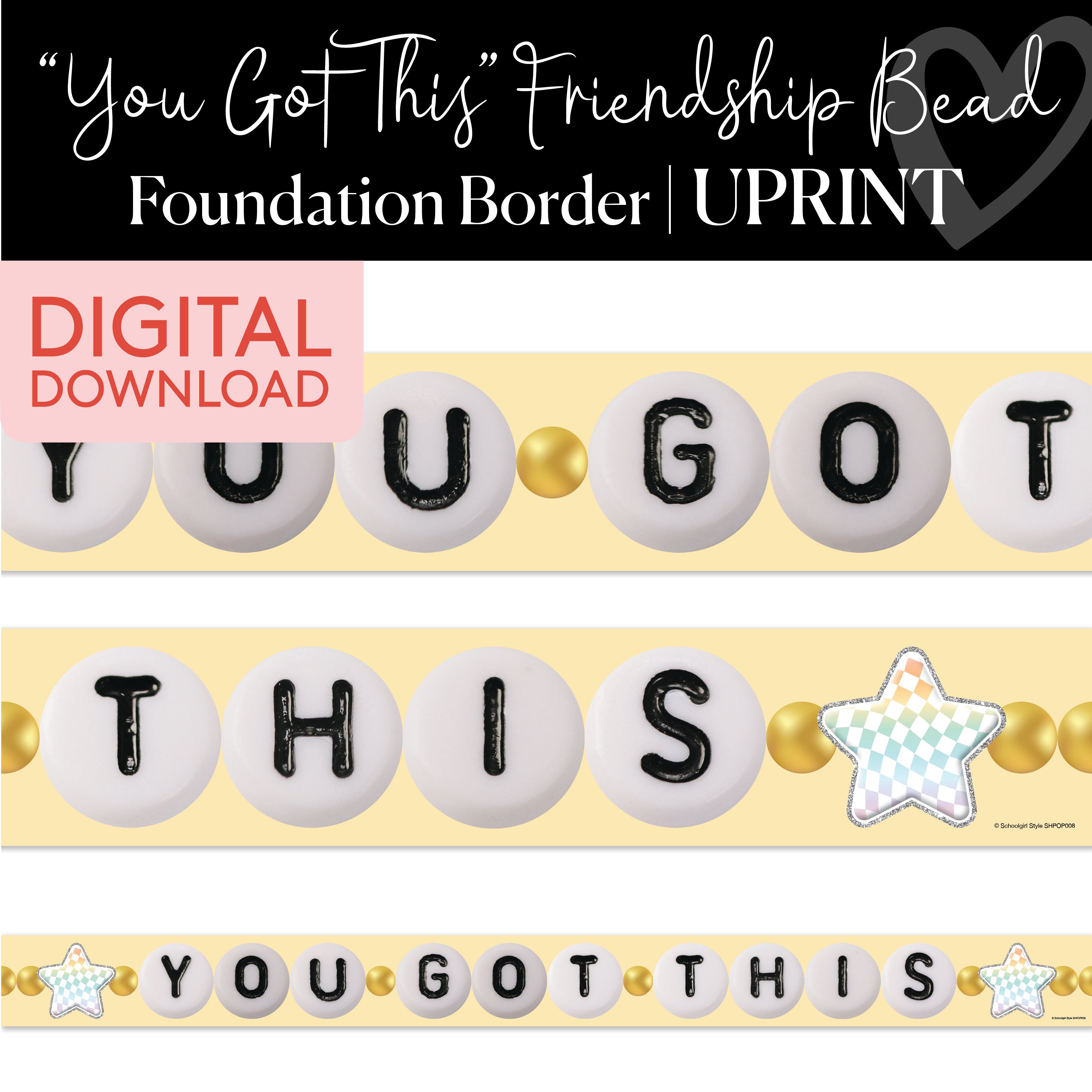 You Got This Friendship Bead | Bulletin Board Borders | Printable Clas ...