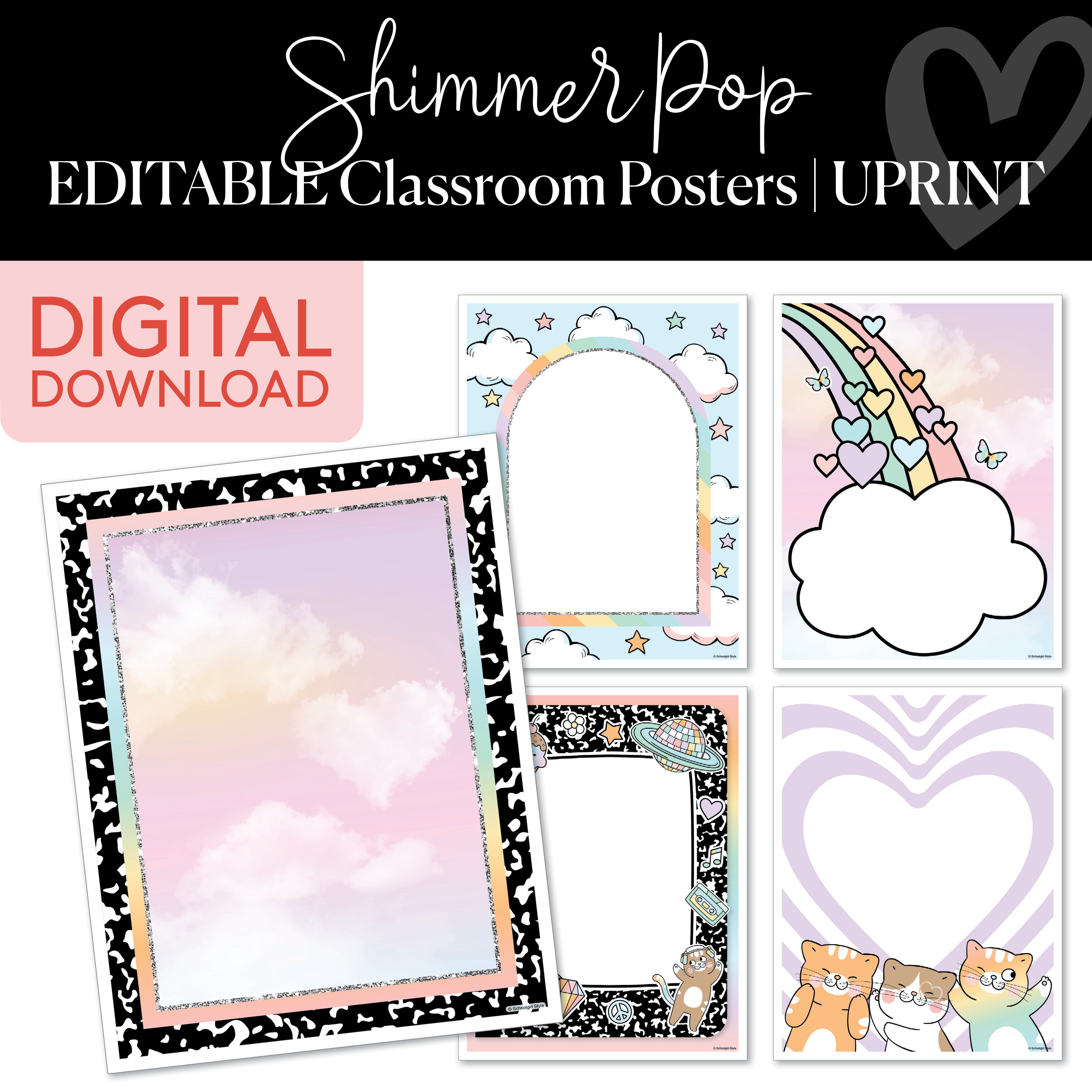 Classroom Posters | Shimmer Pop | Printable Classroom Decor | Schoolgi ...