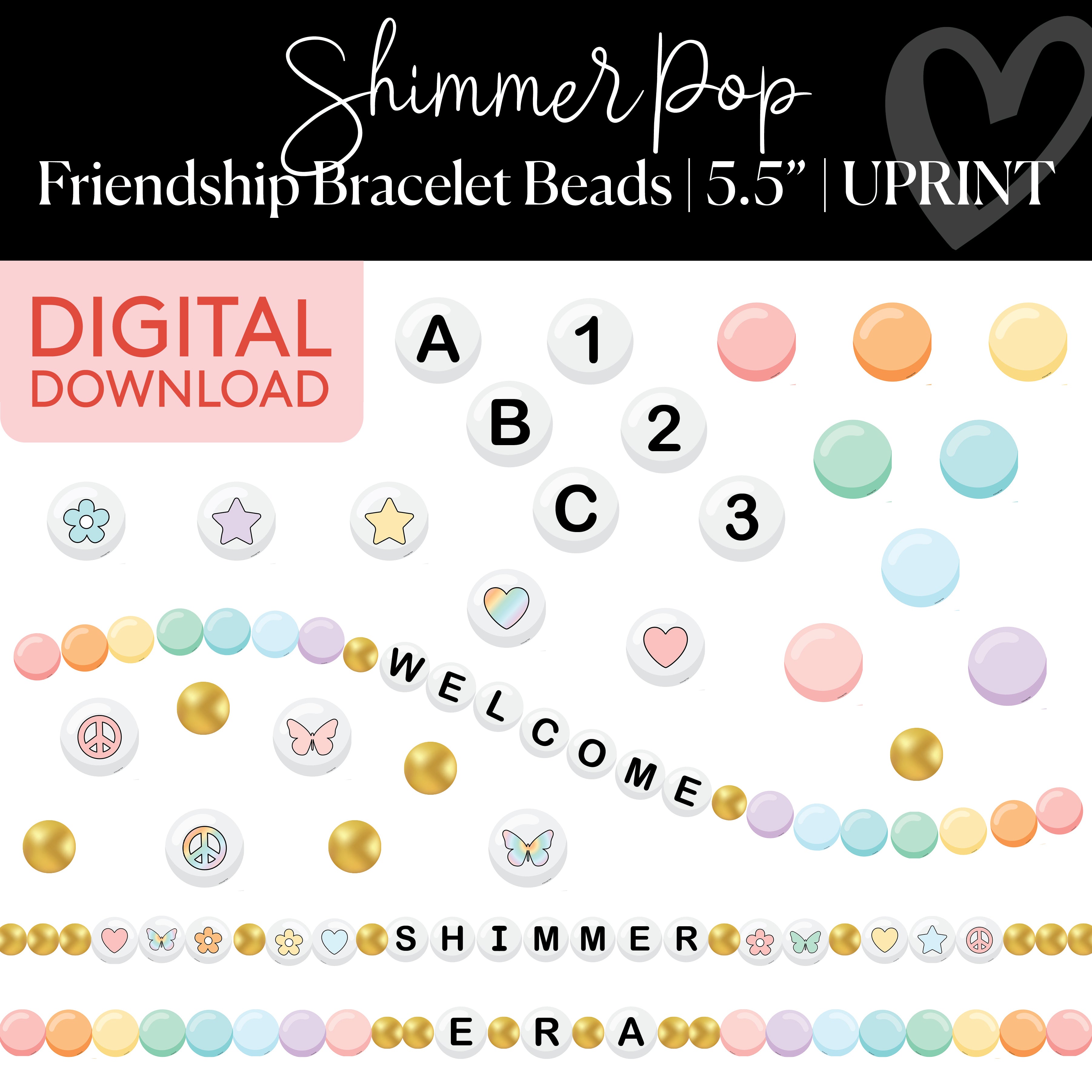 Friendship Beads | Inspirational Classroom Headline | Shimmer Pop | Pr ...