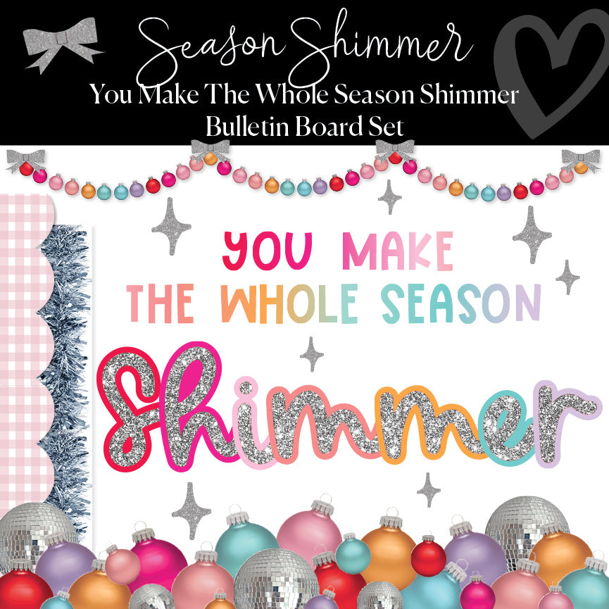 Season Shimmer Christmas Door Decor | Christmas Bulletin Board Set | U ...