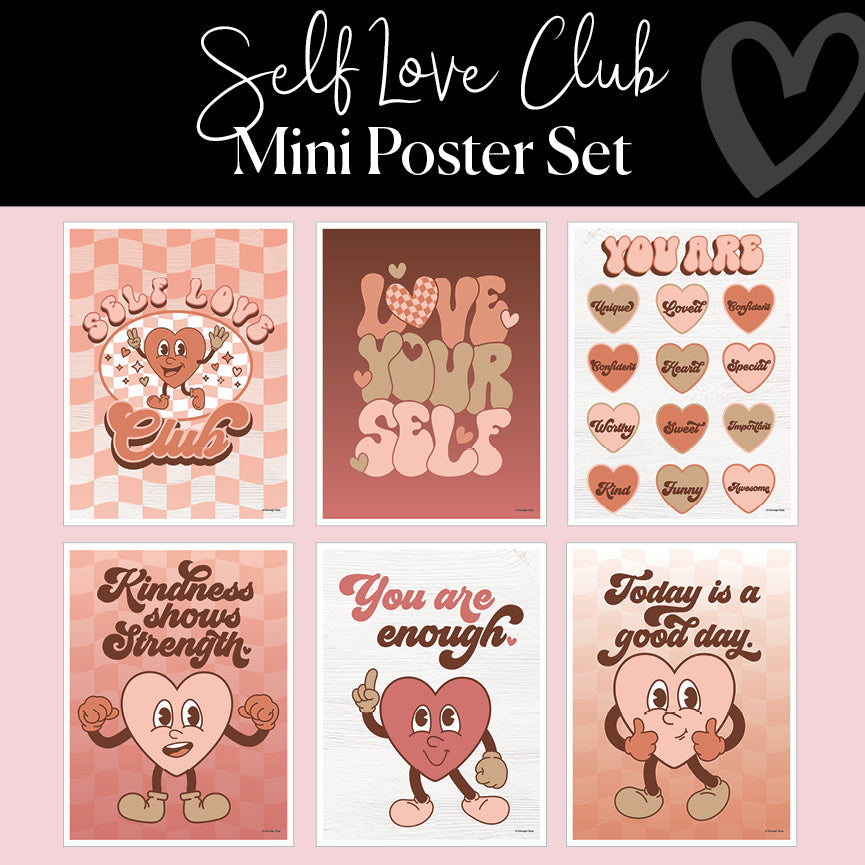 Self Love Club Mini Posters Set | Classroom Decor UPRINT | Schoolgirl ...