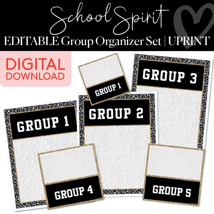 Group Organizer Set | School Spirit | Printable Classroom Decor | Scho ...