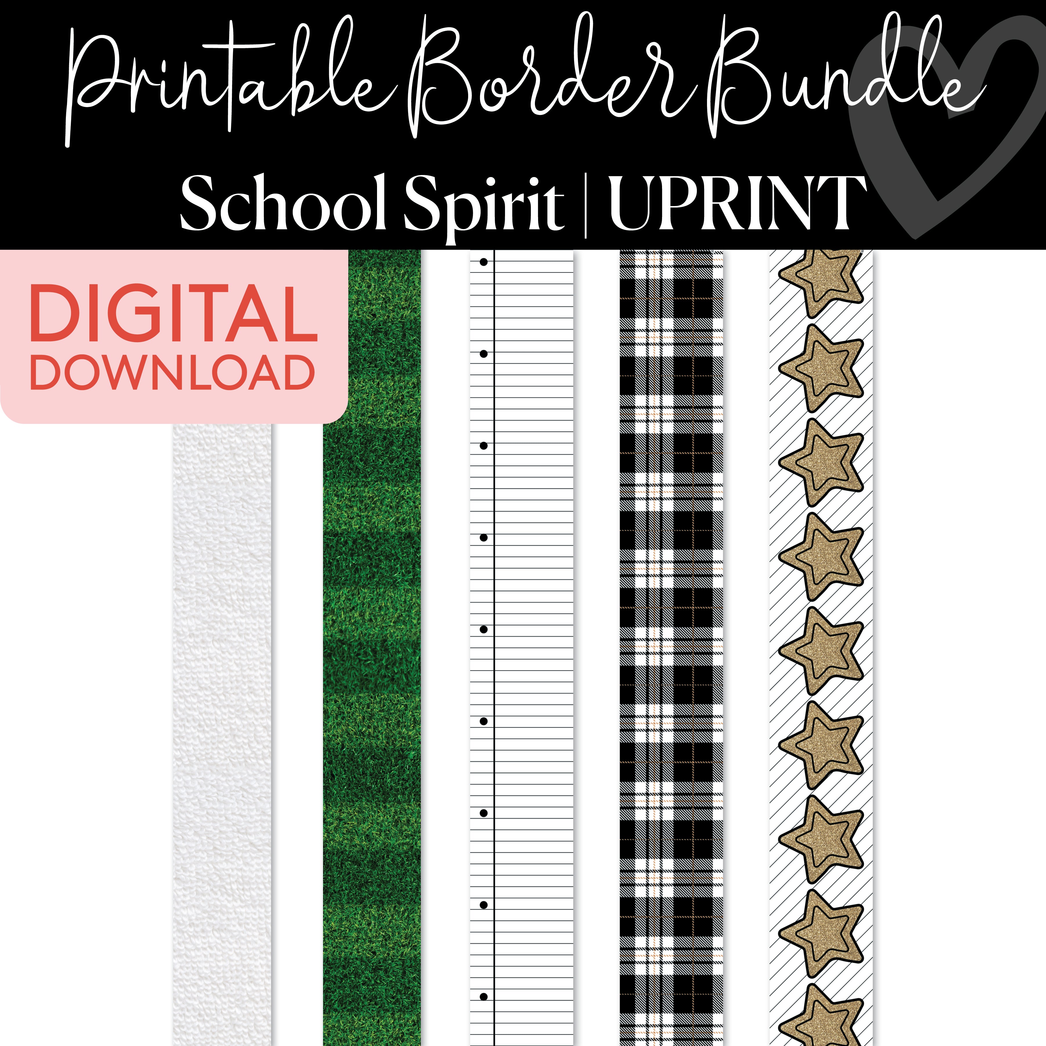 Border Bundle | School Spirit | Printable Classroom Decor | Schoolgirl ...