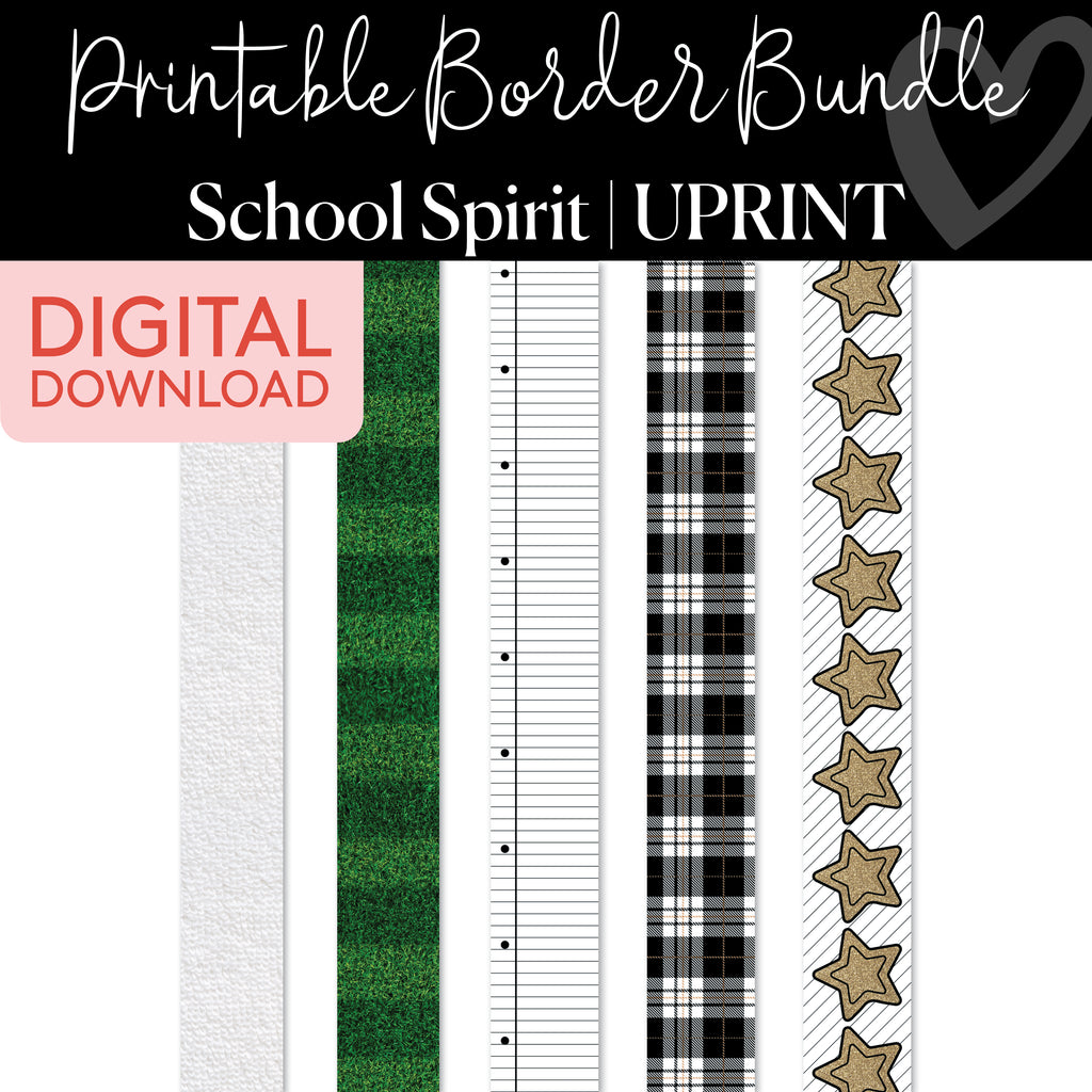 Border Bundle | School Spirit | Printable Classroom Decor | Schoolgirl ...