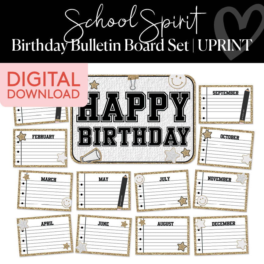 Classroom Birthday | School Spirit | Printable Classroom Decor | Schoo ...