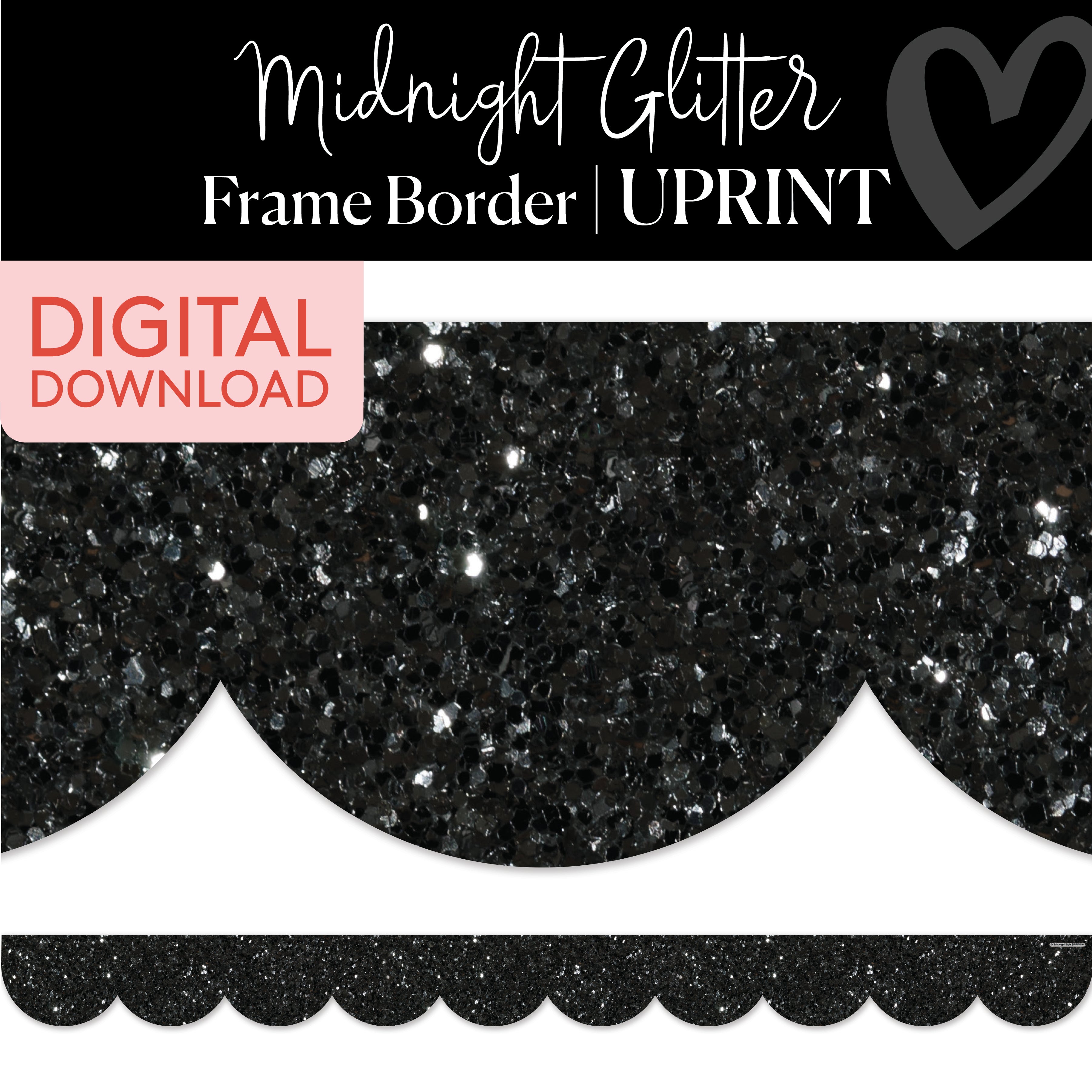 Midnight Glitter | Bulletin Board Borders | Printable Classroom Decor ...