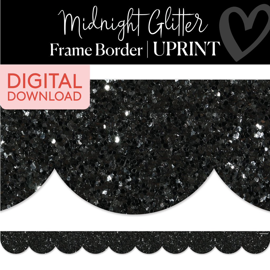 Midnight Glitter | Bulletin Board Borders | Printable Classroom Decor ...