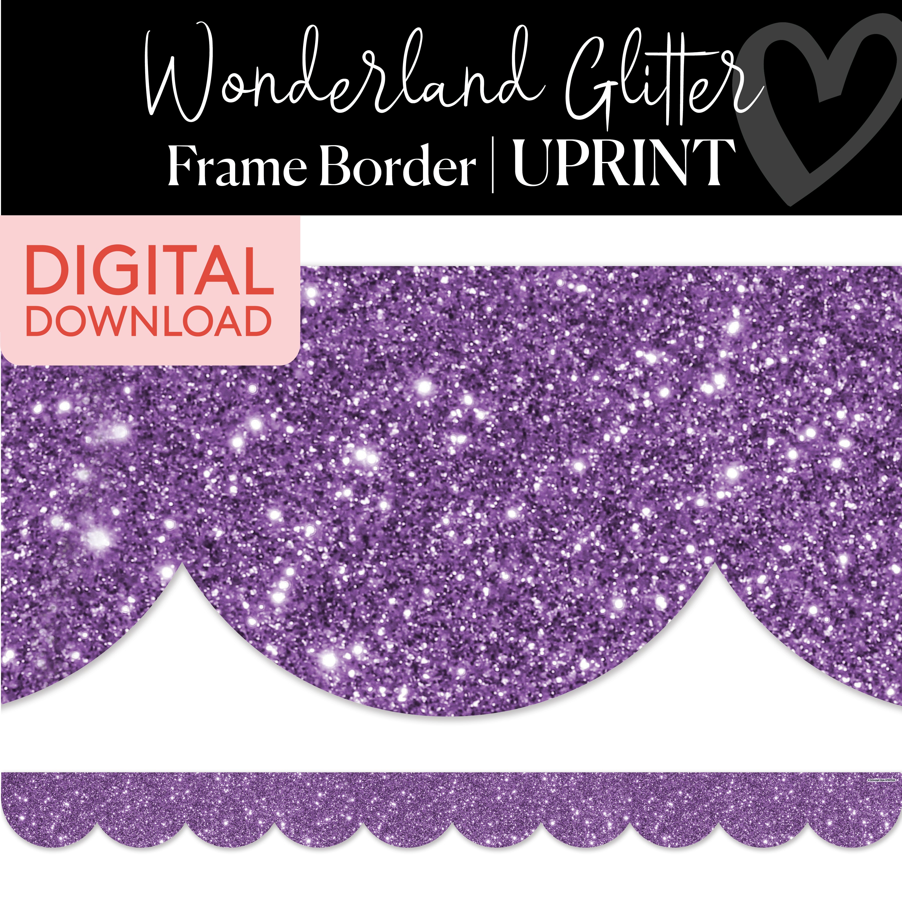 Wonderland Glitter | Bulletin Board Borders | Printable Classroom Deco ...