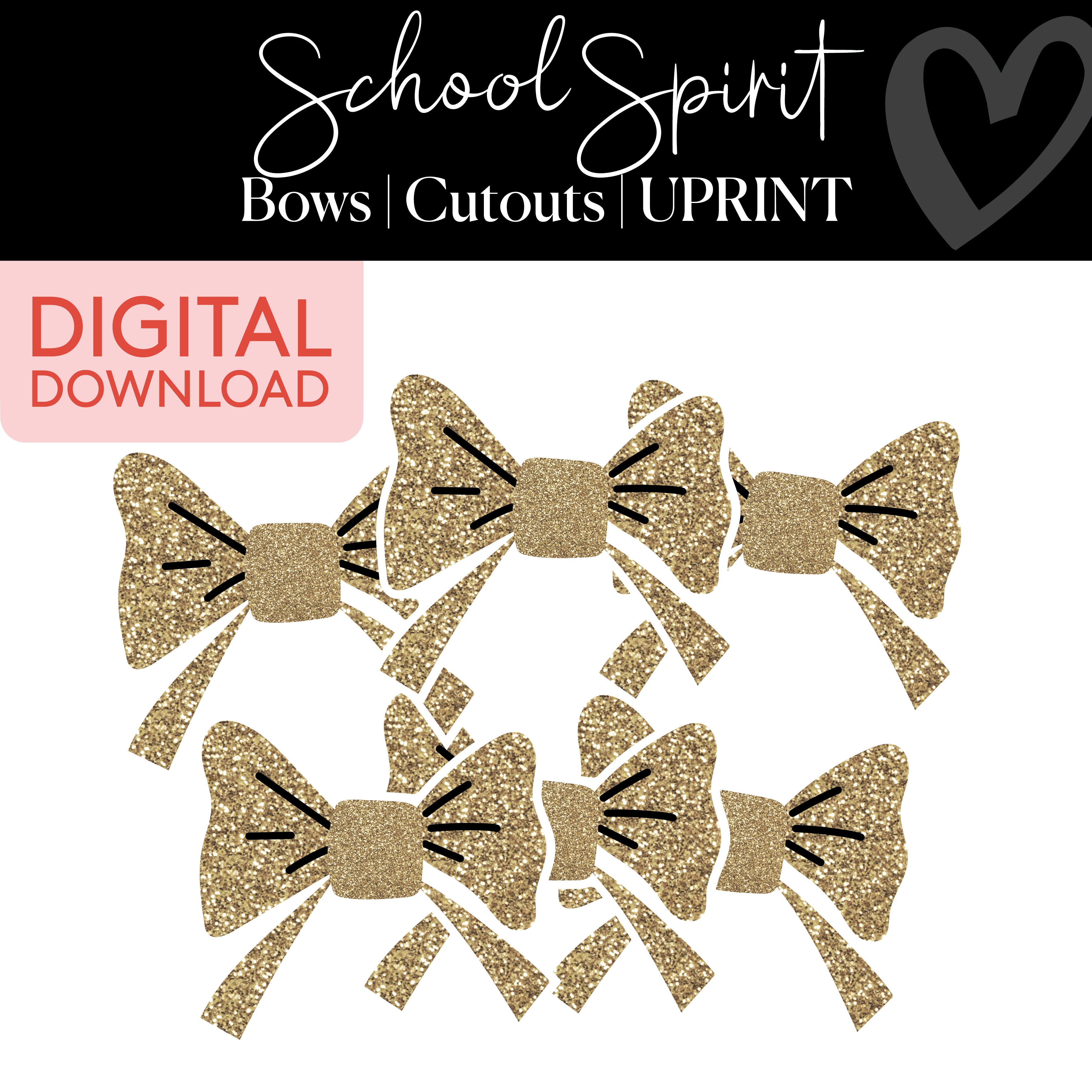 Bows | Classroom Cut Outs | School Spirit | Printable Classroom Decor ...