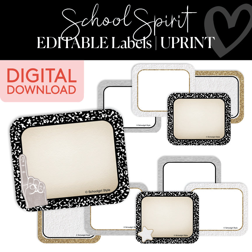Classroom Labels | School Spirit | Printable Classroom Decor | Schoolg ...