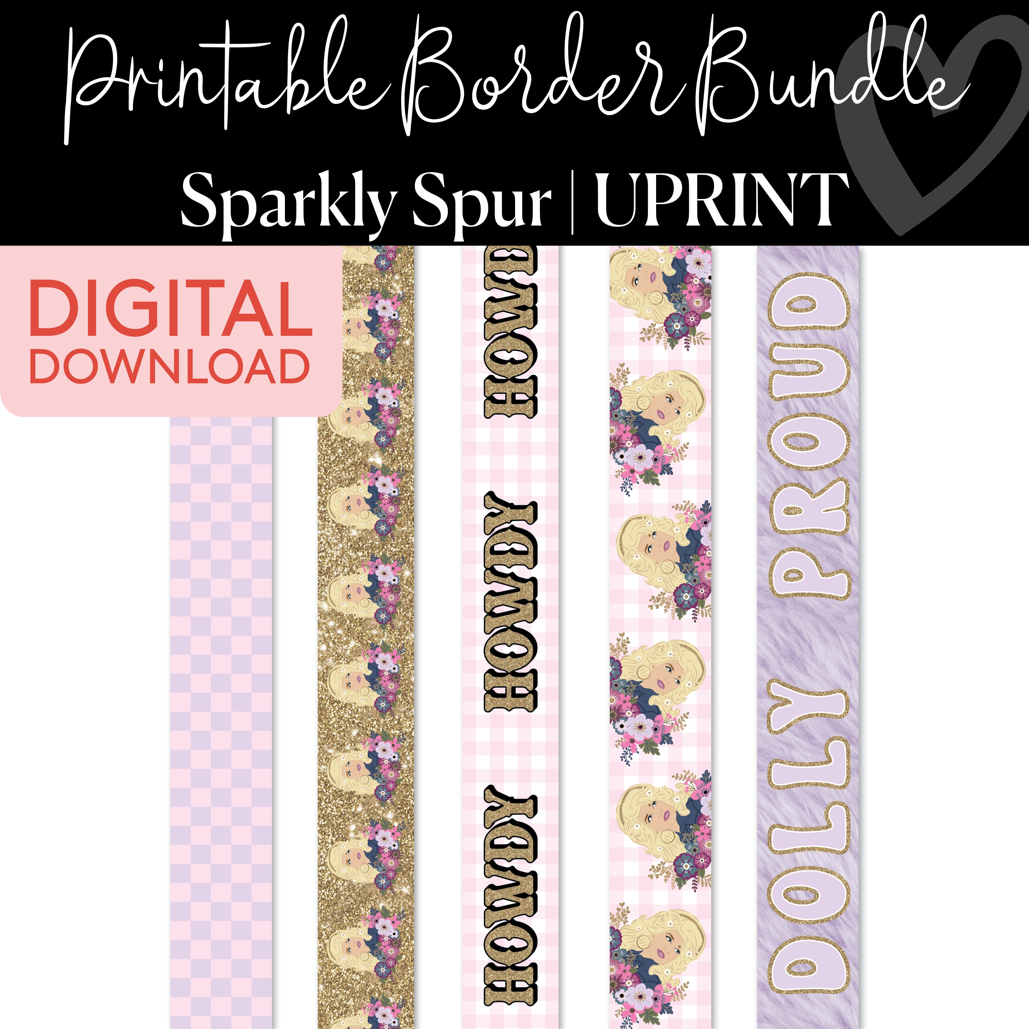 Border Bundle | Sparkly Spur | Printable Classroom Decor | Schoolgirl ...