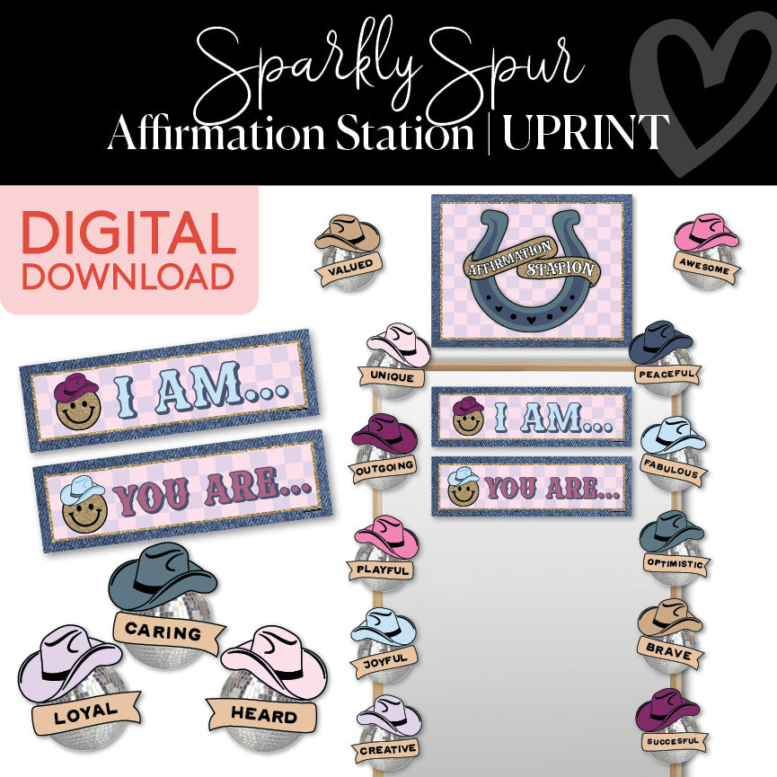 Affirmation Station | Sparkly Spur | Printable Classroom Decor | Schoo ...