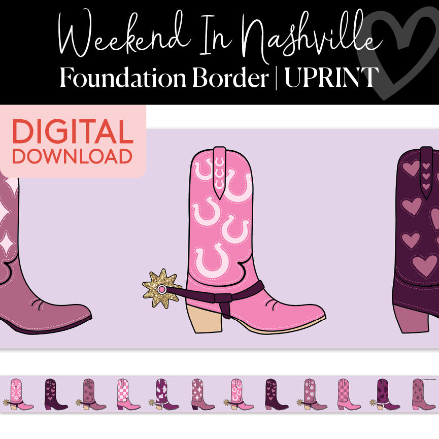 Printable Cowgirl Boot Classroom Border – Schoolgirl Style