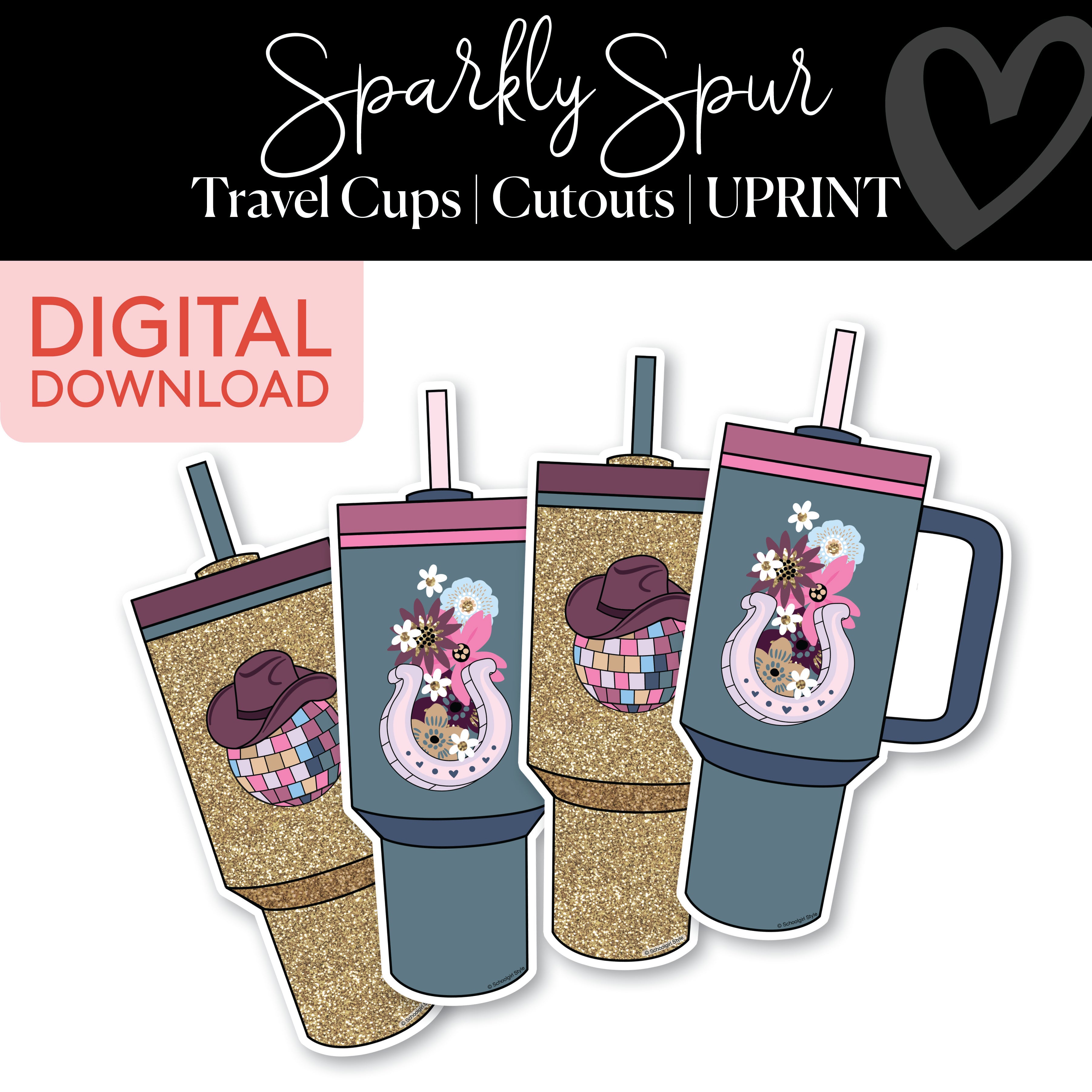 Travel Cups | Classroom Cut Outs | Sparkly Spur | Printable Classroom ...