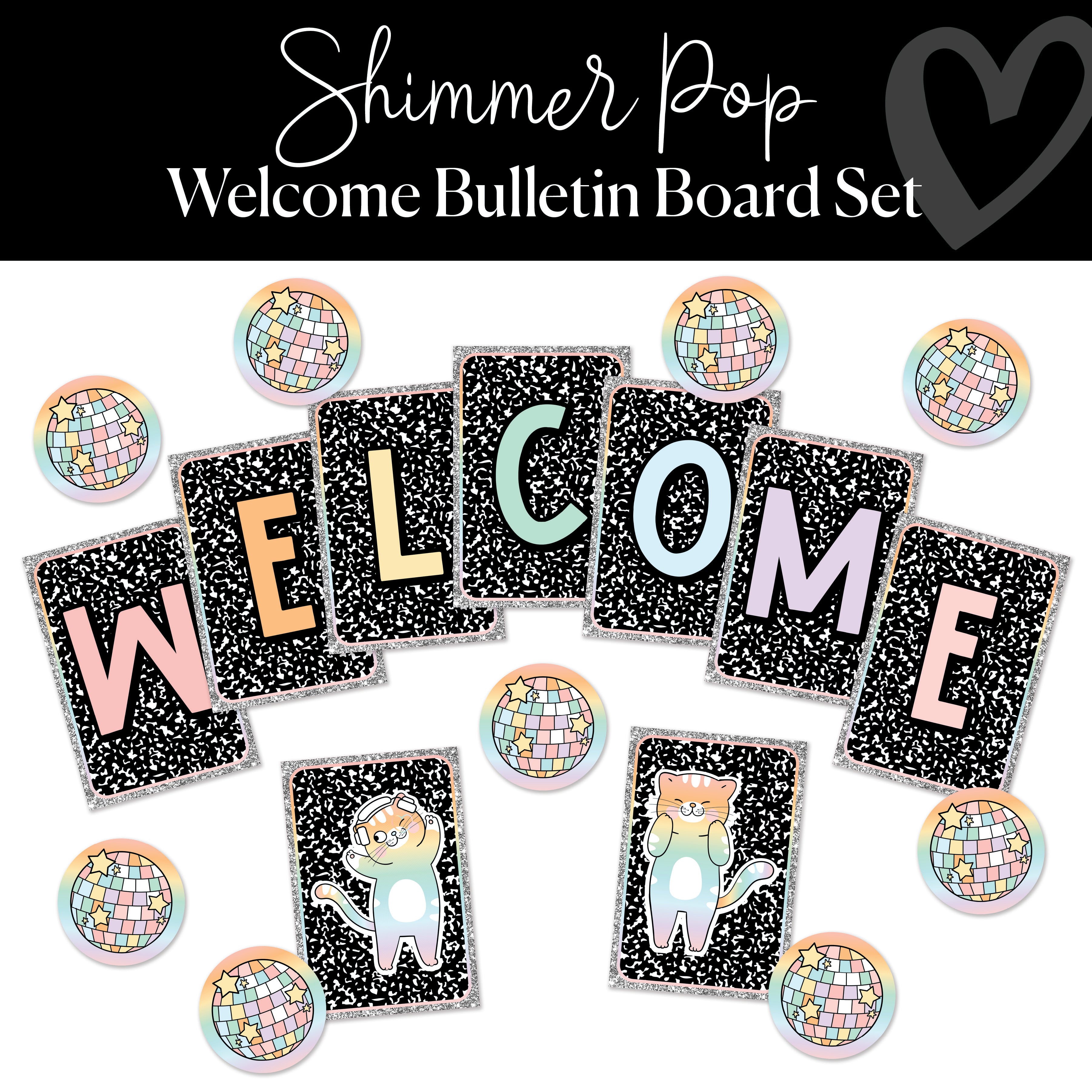 Welcome | Bulletin Board Set | Shimmer Pop | Schoolgirl Style