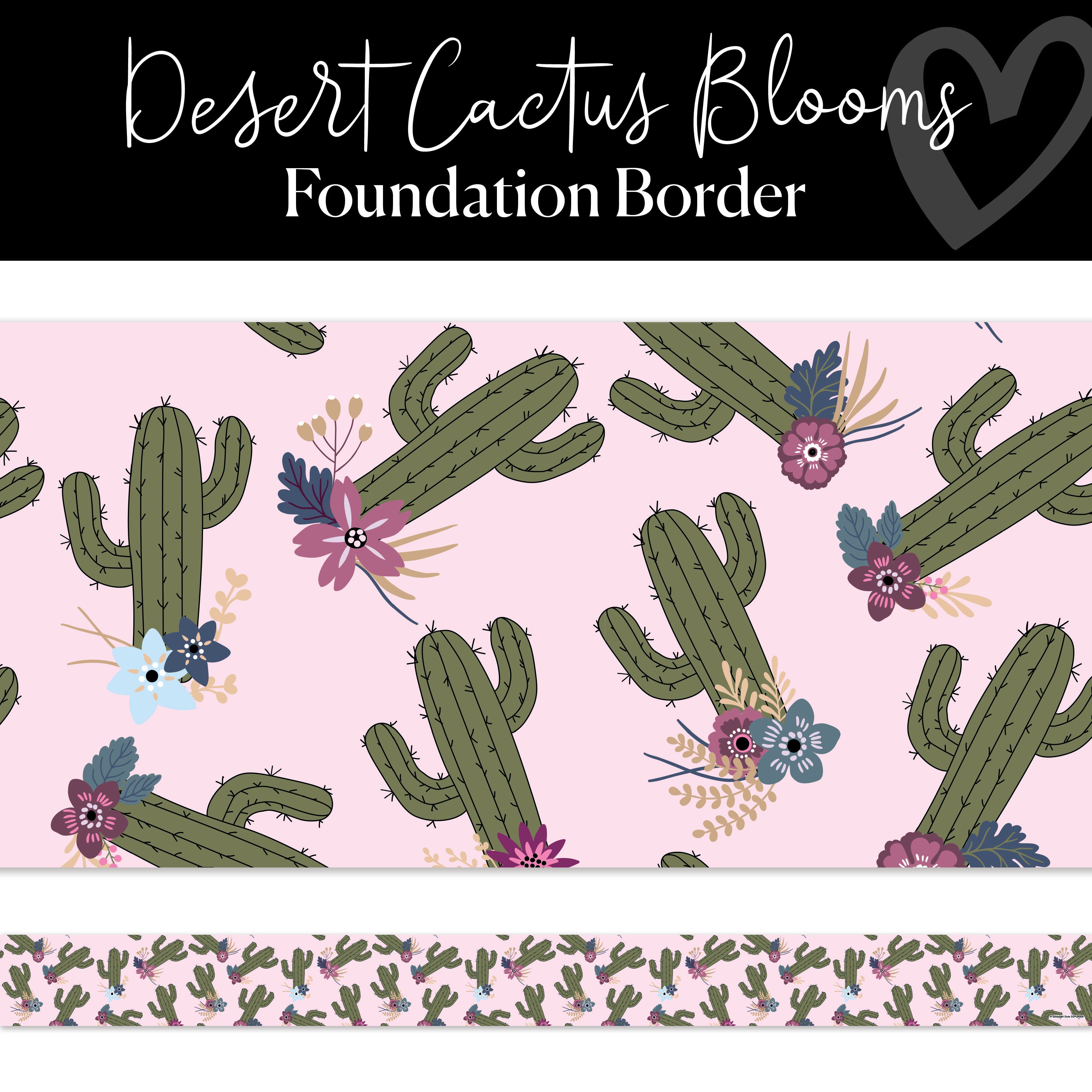 Desert Cactus Blooms | Bulletin Board Borders | Schoolgirl Style