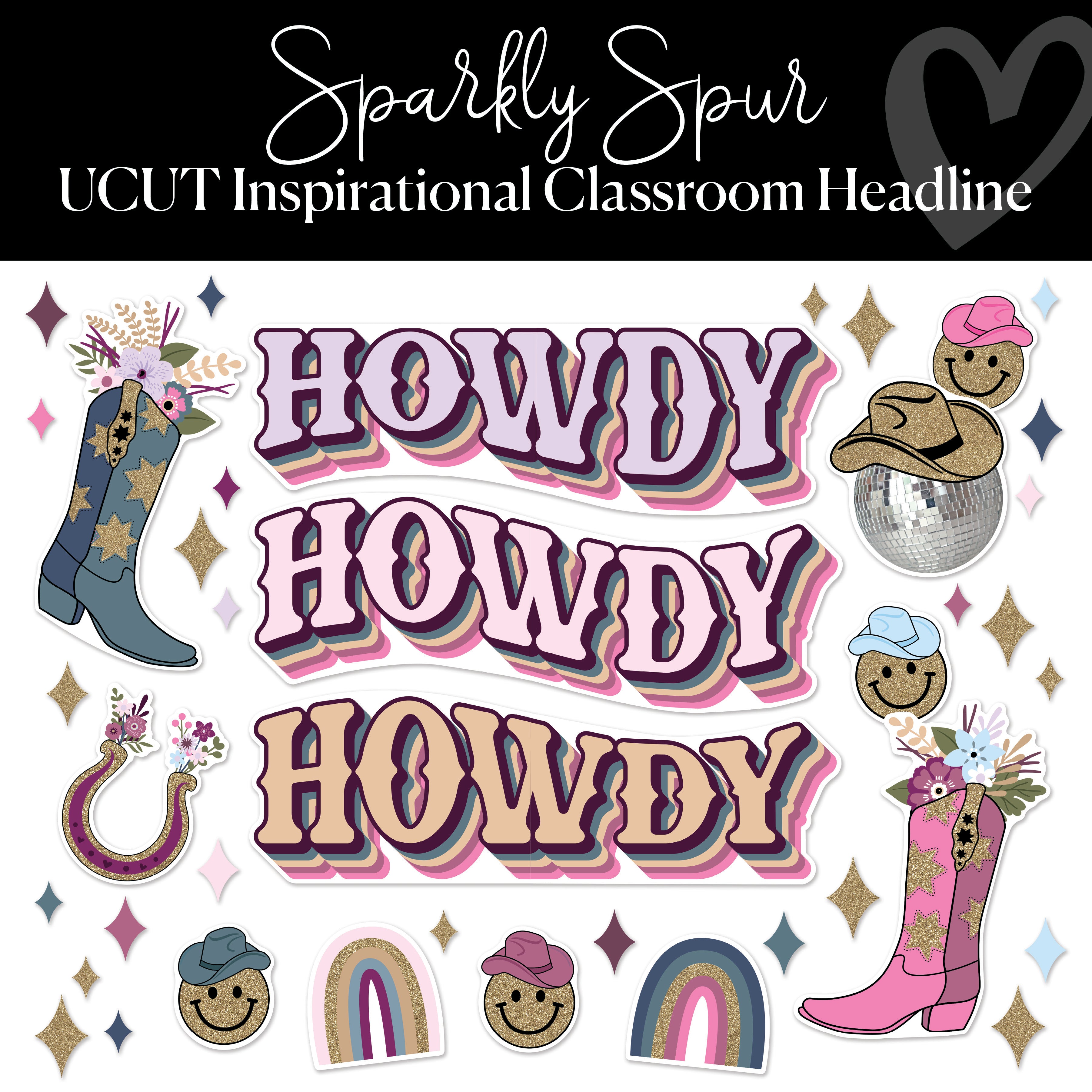 Howdy Howdy Howdy Classroom Headline | Sparkly Spur – Schoolgirl Style