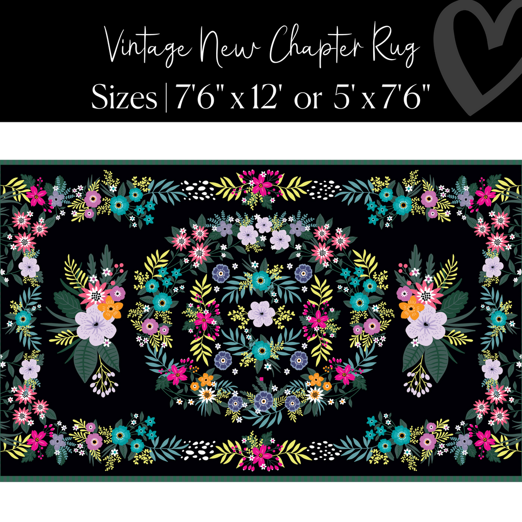 Vintage Floral Rug | Wildflower Classroom Rug | New Chapter | Schoolgi ...