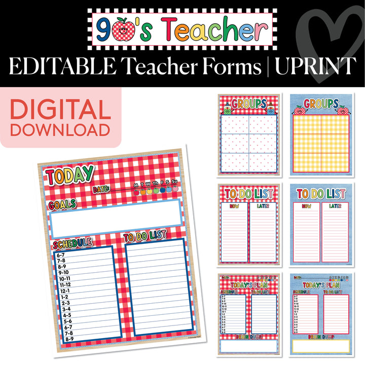 Teacher Planning and Forms – Schoolgirl Style